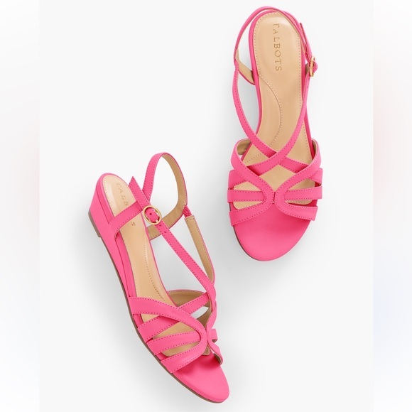 Talbots | Shoes | Talbots Capri Nappa Wedge Sandals Size 55 | Poshmark